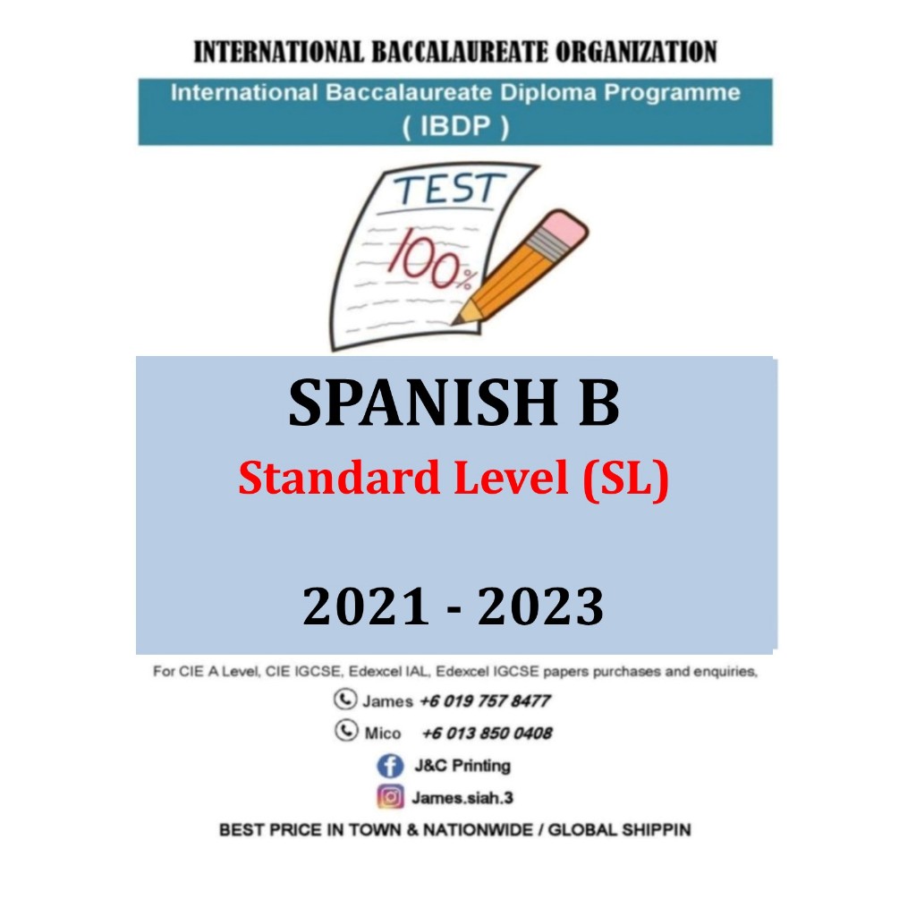 IB Past Year Papers (IBDP) Spanish B SL (2021-2023 May) | Shopee Singapore