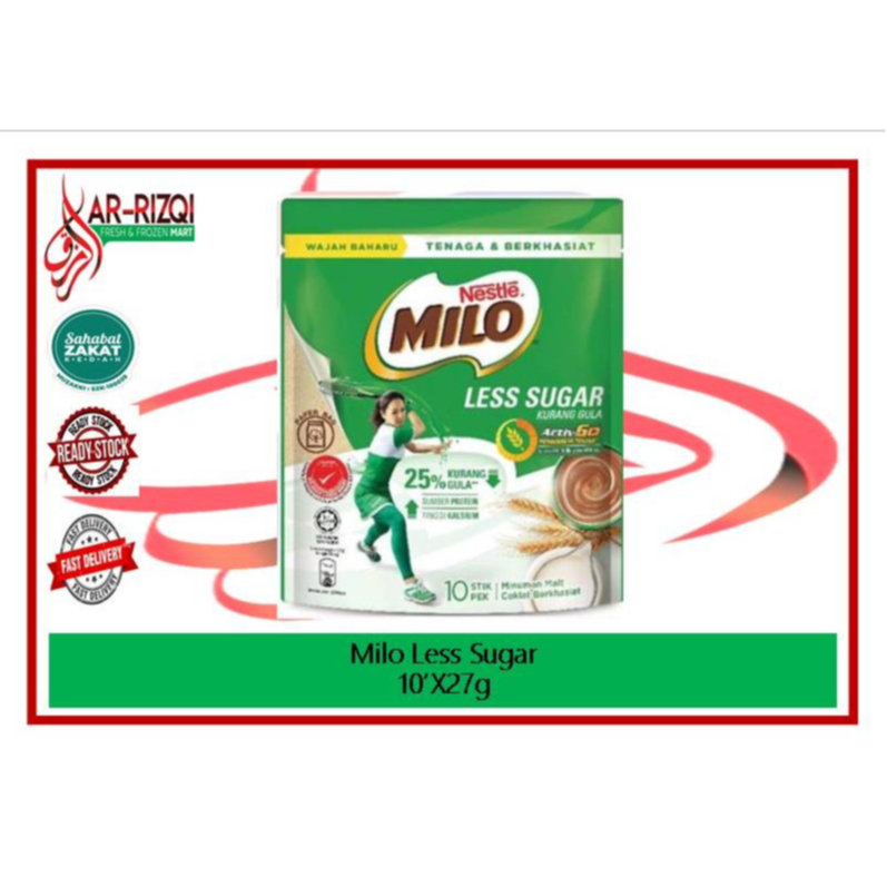 Nestle Milo Less Sugar 10'x27g | Shopee Singapore