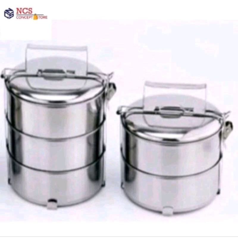 [2Layer/3 Layer]12cm FOOD CARRIER Storage Container Multilayer Portable ...