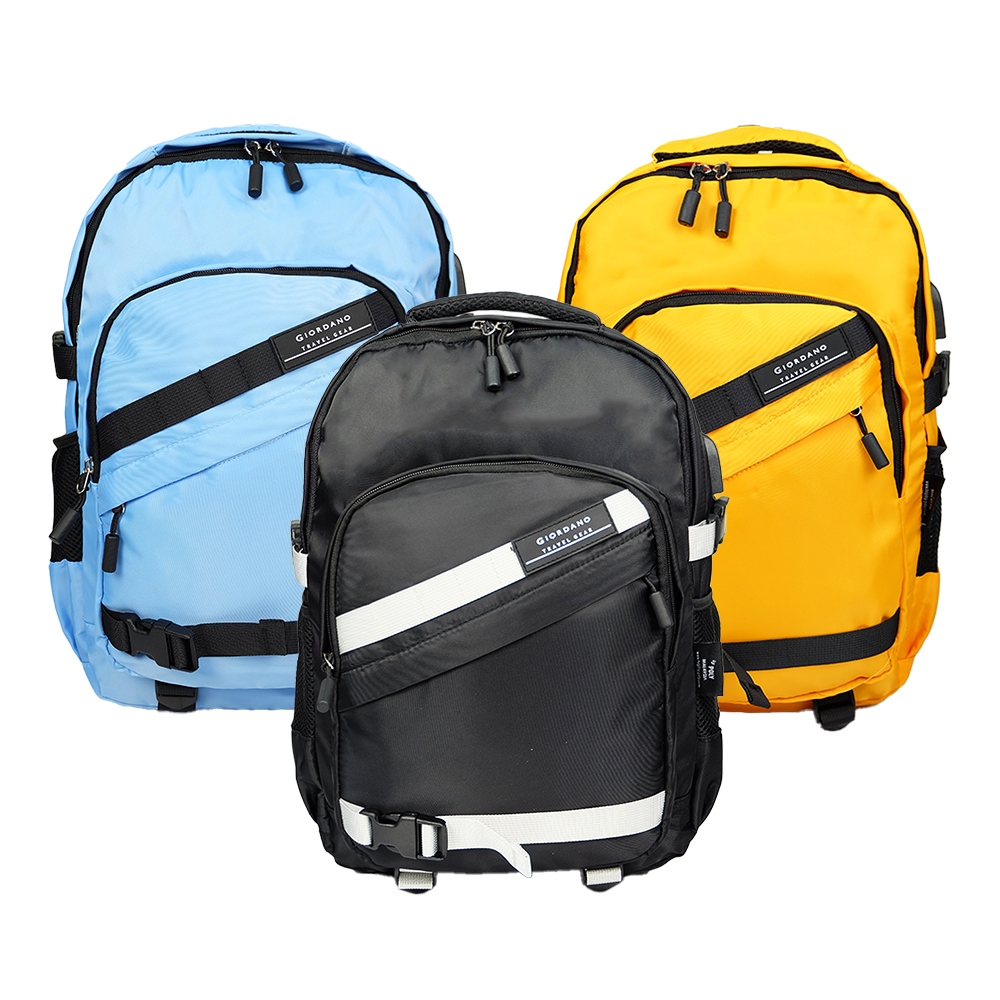 Giordano By Poly Pac Waterproof Laptop Bag USB Backpack Stylish Unisex ...