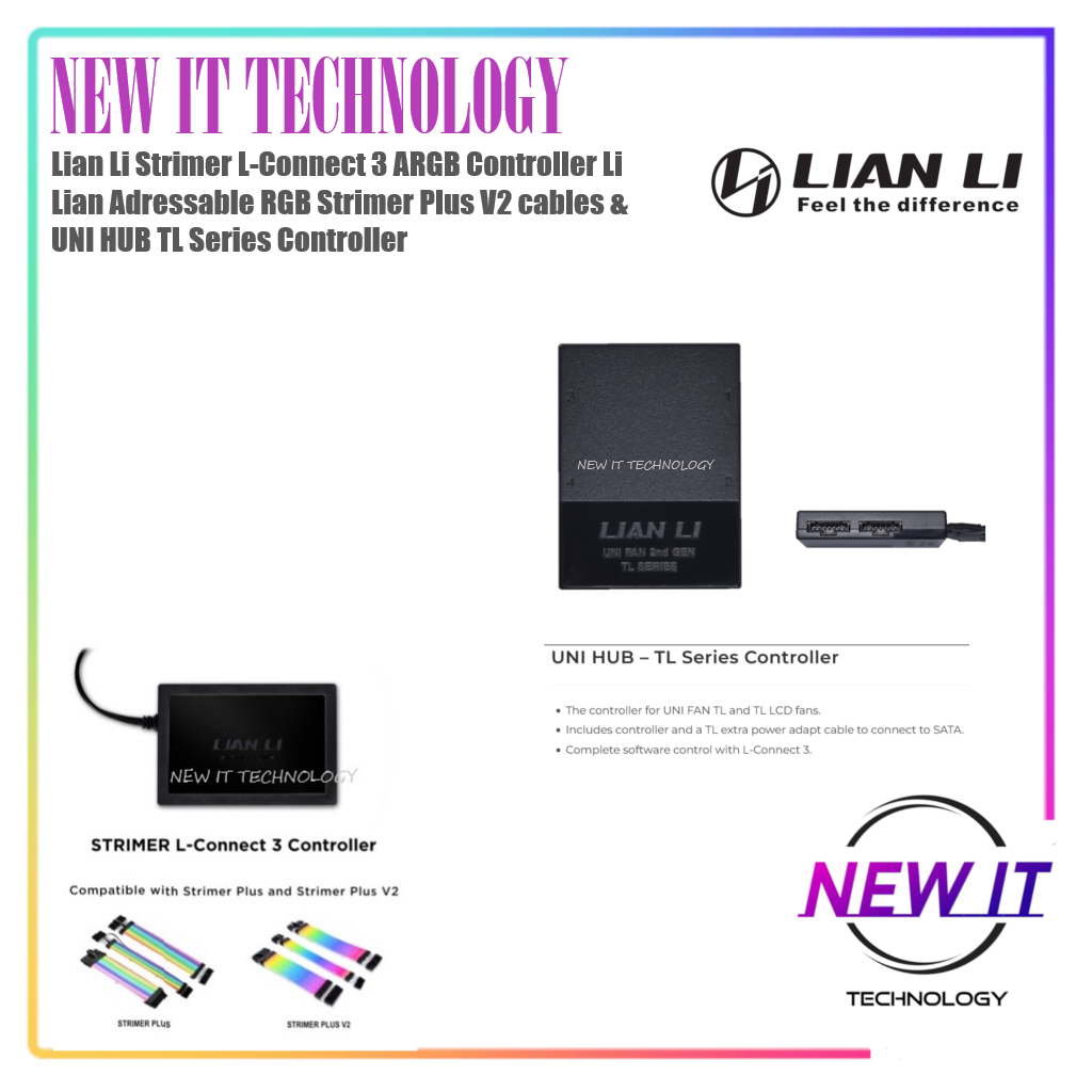 Lian Li Strimer L-Connect 3 ARGB Controller Li Lian Adressable RGB ...
