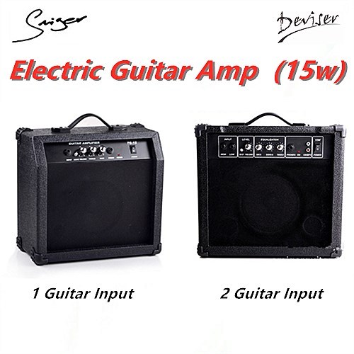 Smiger Deviser Electric Guitar Amplifier 15W With 2 Input Dist | Shopee ...