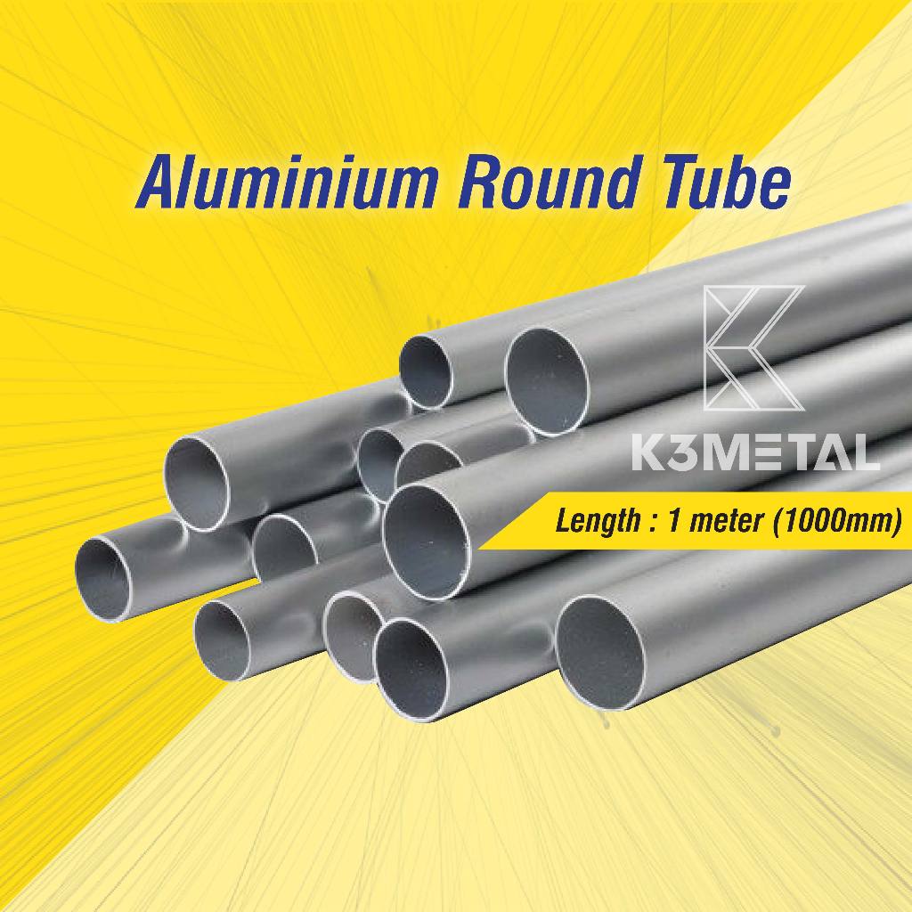 Aluminium Round Tube - 1 meter (Diameter : 25mm & 19mm) Tube Aluminium ...