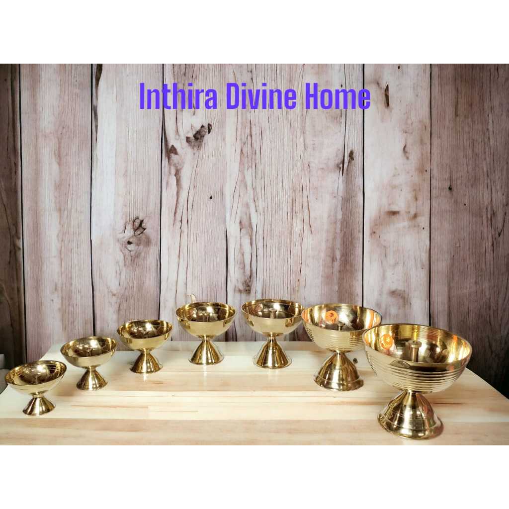 Brass Nandha Deepam/Akhand Diya for puja with free wicks | Shopee Singapore