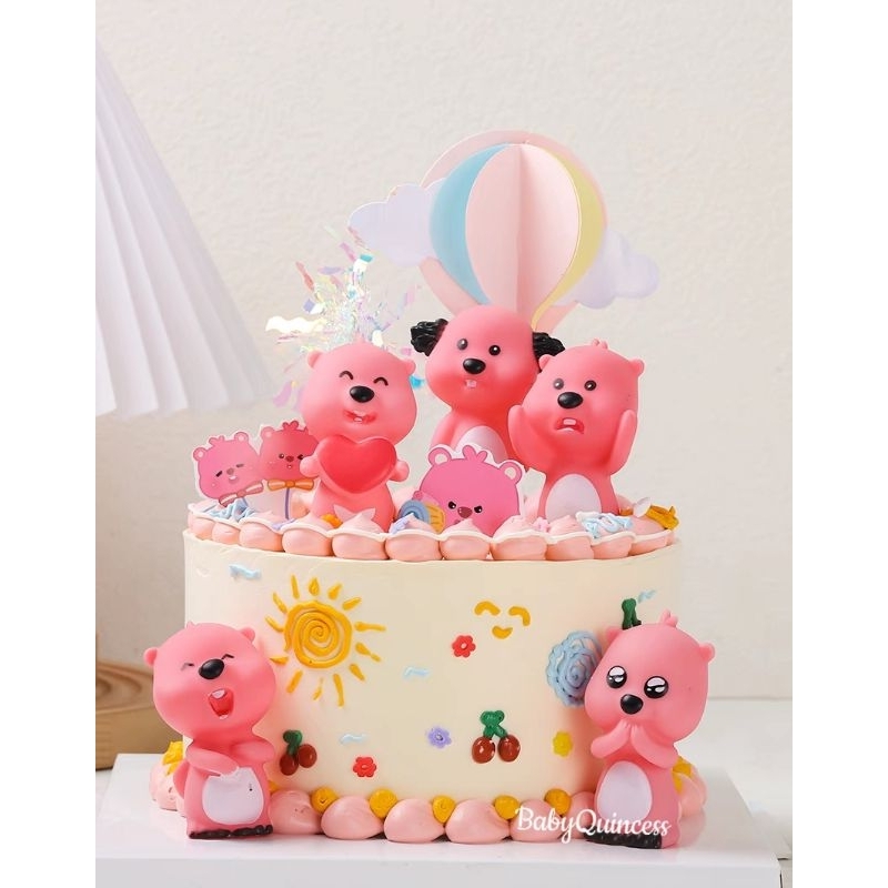 Loopy Beaver Kids Cake Topper Cake Decoration | Shopee Singapore