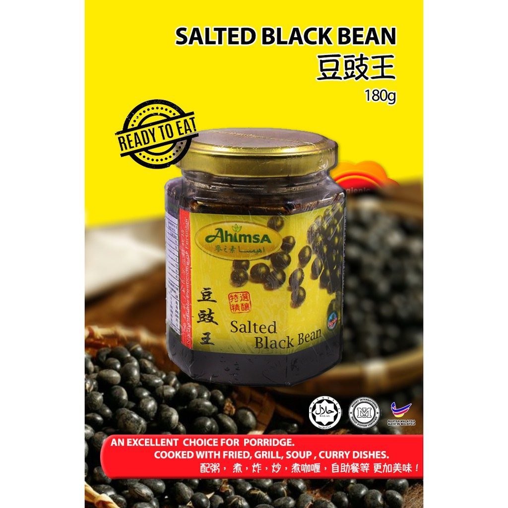 Ahimsa, Vegetarian Salted Black Bean (180g) 麦之素 素豆豉王 - HALAL | Shopee ...