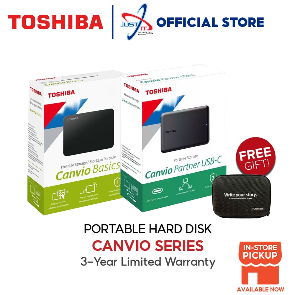 TOSHIBA CANVIO SERIES - CANVIO BASIC A5 (USB 3.0) / CANVIO (USB3.2) / CANVIO PARTNER A5 (USB-C ...