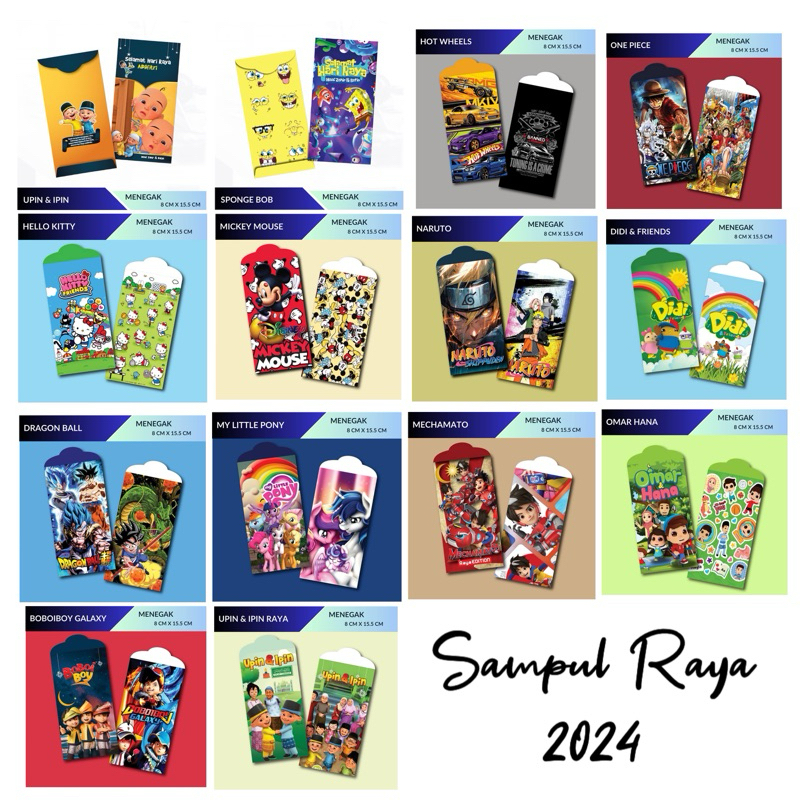 SAMPUL RAYA 2024 - CARTOON (NEW) | Shopee Singapore