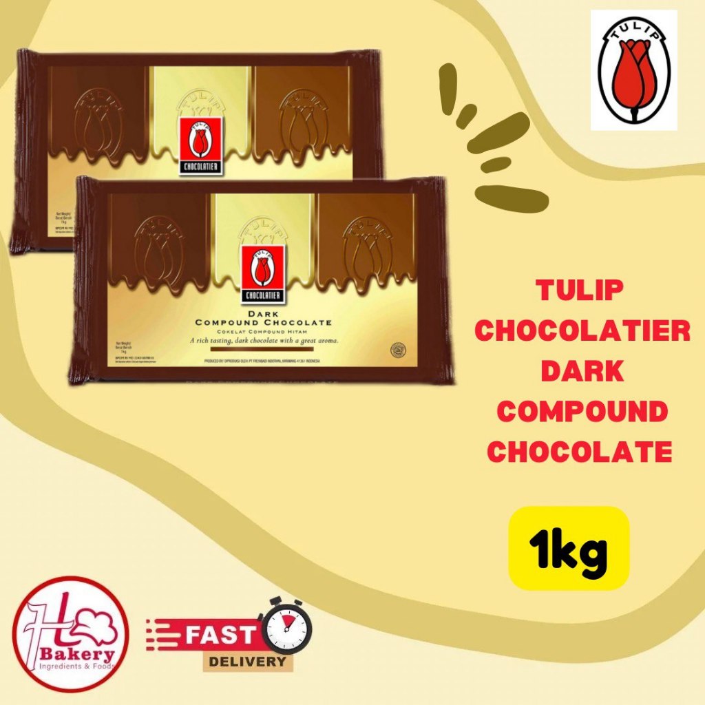 TULIP CHOCOLATIER DARK COMPOUND CHOCOLATE 1KG | Shopee Singapore