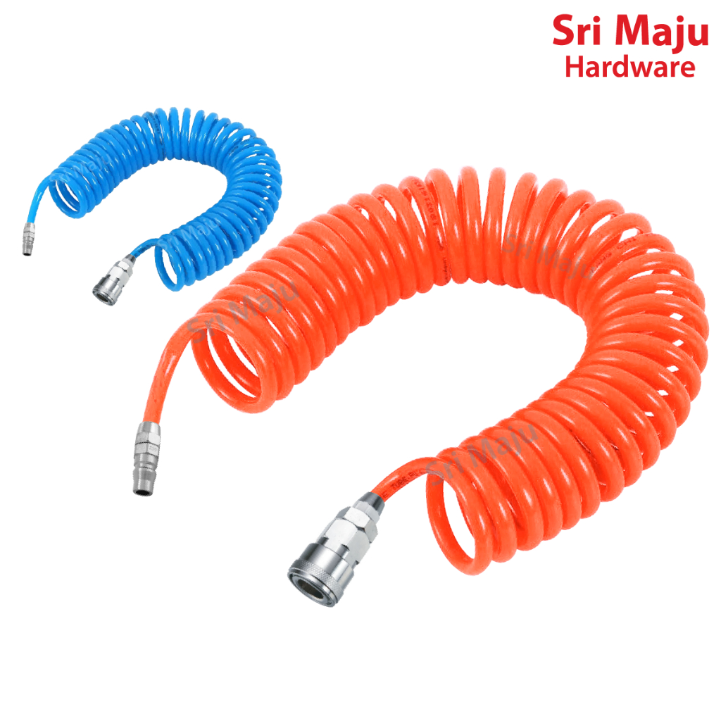 MAJU Flexible Pneumatic Air Hose Spring Recoil Spiral PU EVA Air ...