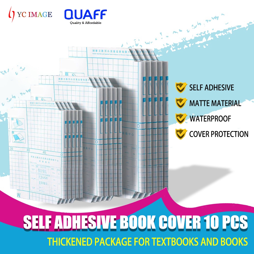 Self Adhesive Book Cover / Book Wrapper / Pembalut Buku 10 Sheets(34 ...