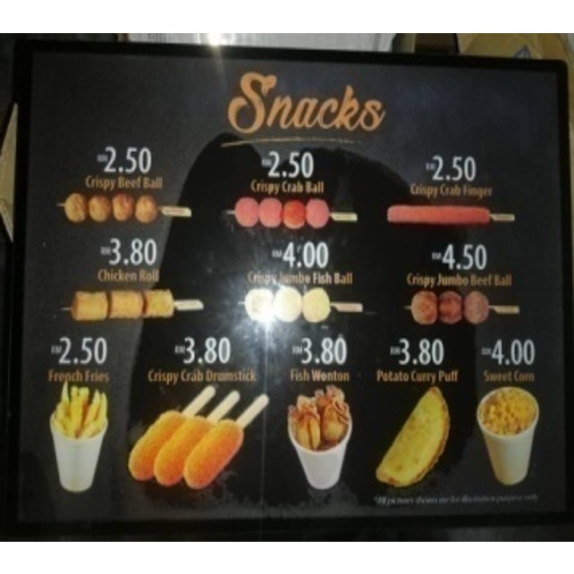 Light Box Menu A3 (Used) | Shopee Singapore
