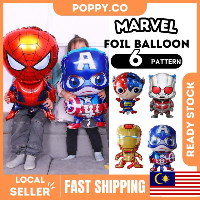 MARVEL SUPER HERO PARTY Balloon Spiderman Batman Captain America ...