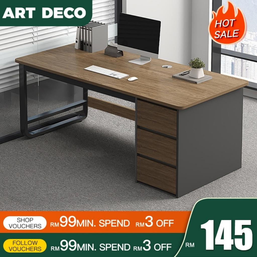 Meja Office Office Table With Drawers Simple Writing Desk Modern Office ...