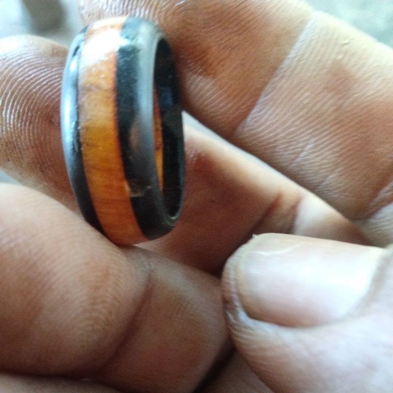 HITAM KAYU Core ring mixed with yellow and black bro king of wood ...