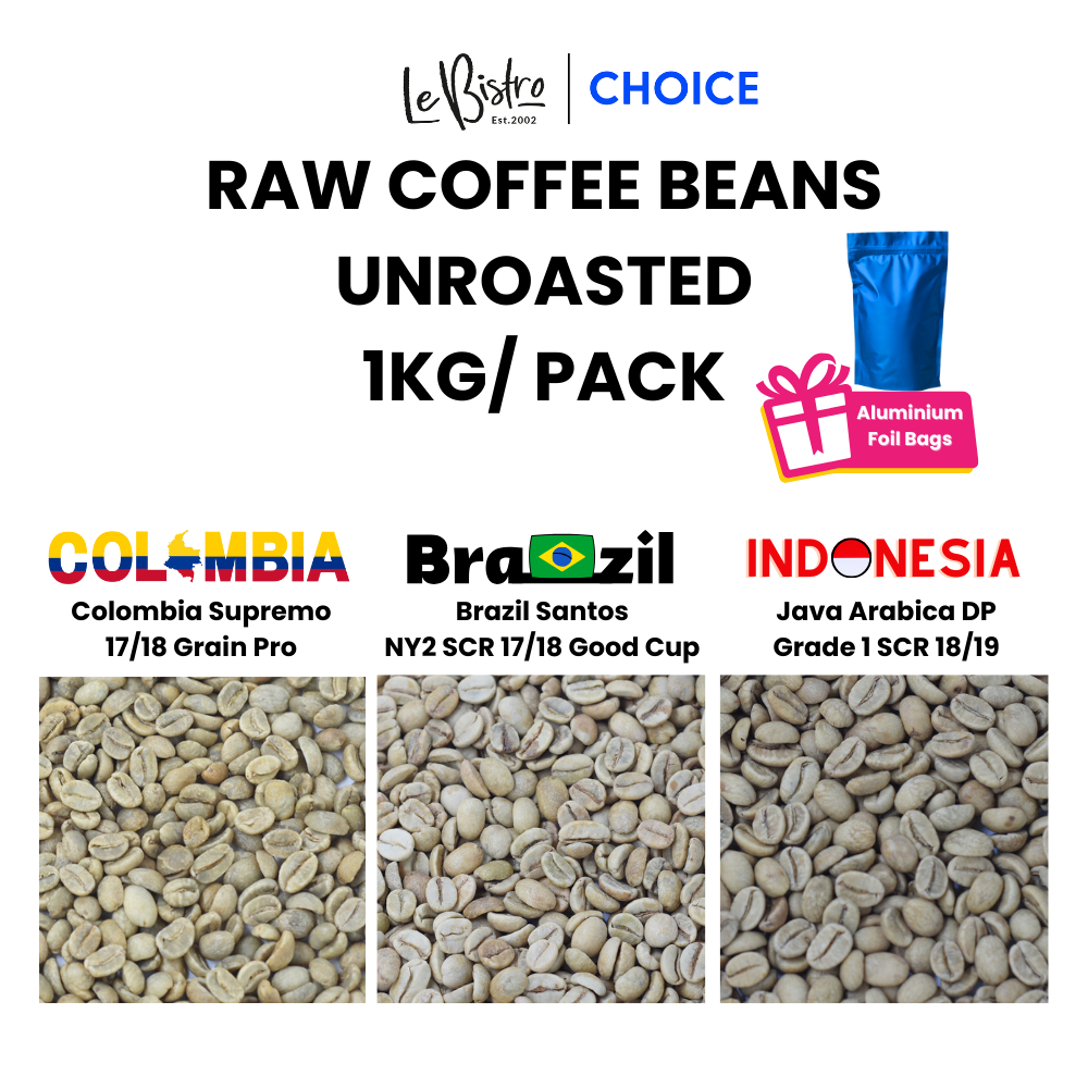 LEBISTRO Raw Coffee Beans Unroasted-Colombia Supremo 17/18 Grain Pro ...