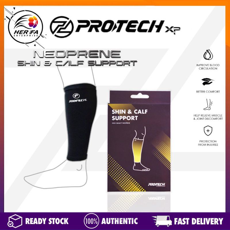 PROTECH Neoprene Shin & Calf Support Guard Comfy & Daily use (1PCS ...