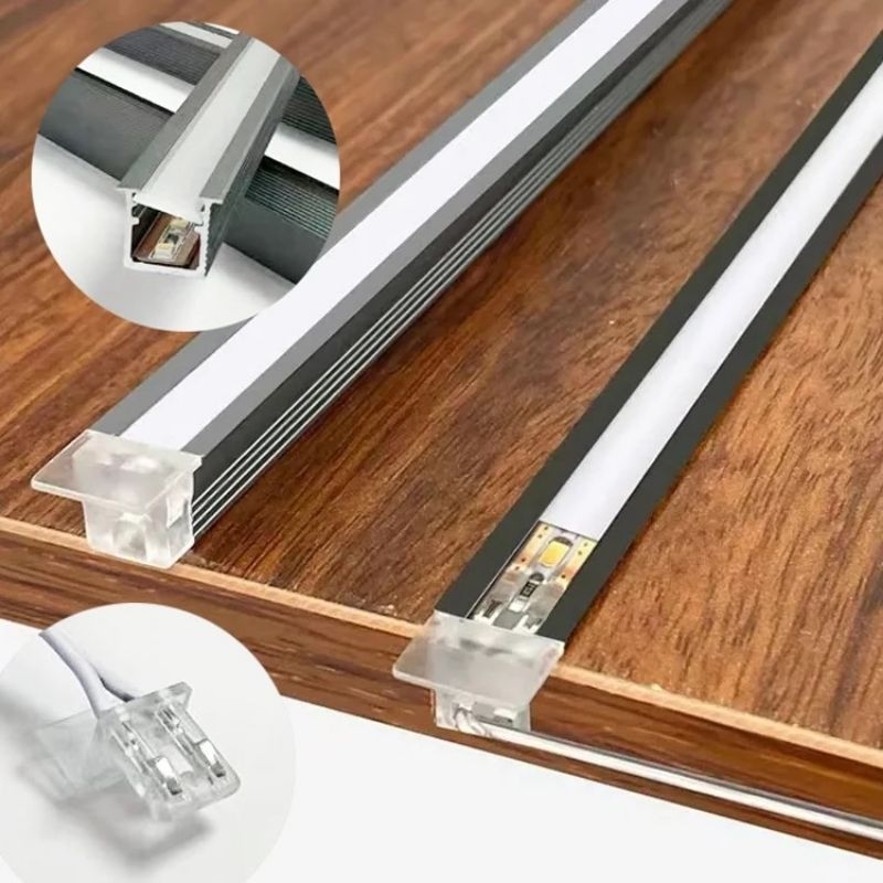 10mm x 10mm led casing with led strip cabinet lighting solder free ...