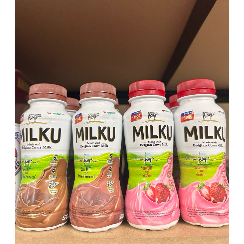 Milku Susu UHT Belgian Cows Milk 200ml | Shopee Singapore