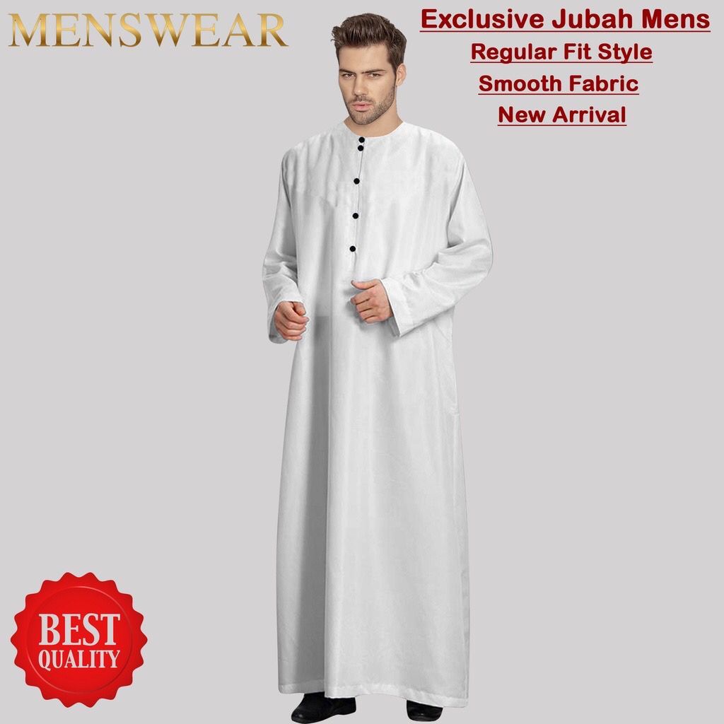 Jubah Round Neck Lelaki Oman jubah Men Robe & Jubah Muslim Fashion ...