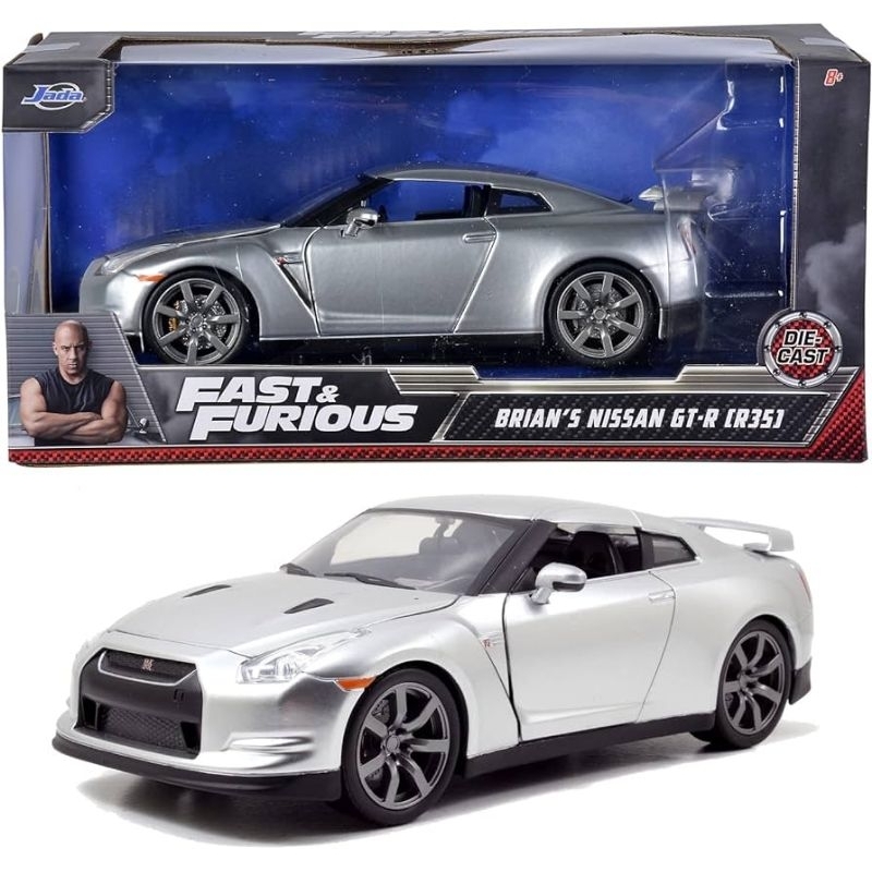 JADA 1:24 Nissan GTR R35 Fast and furious Brian's (Silver) | Shopee ...