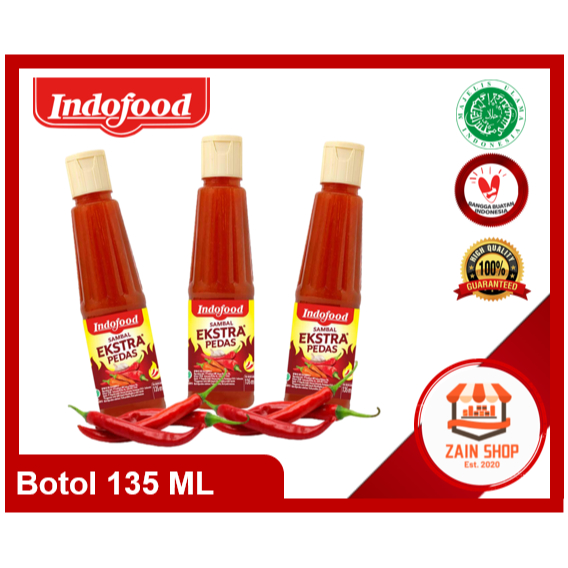 INDOFOOD SAUCE EXTRA SPICY CHILI SAUCE, SPICY SAUCE, 135ML PACKAGING ...