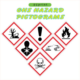 Hazard label sticker /Safety GHS Hazard Pictograms Sticker (5cm x 5cm ...
