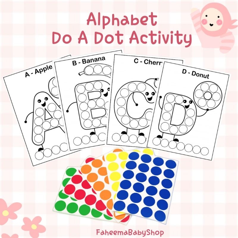 ABC Alphabet Sticker ABC Book Do a Dot Alphabet Educational Toys for ...