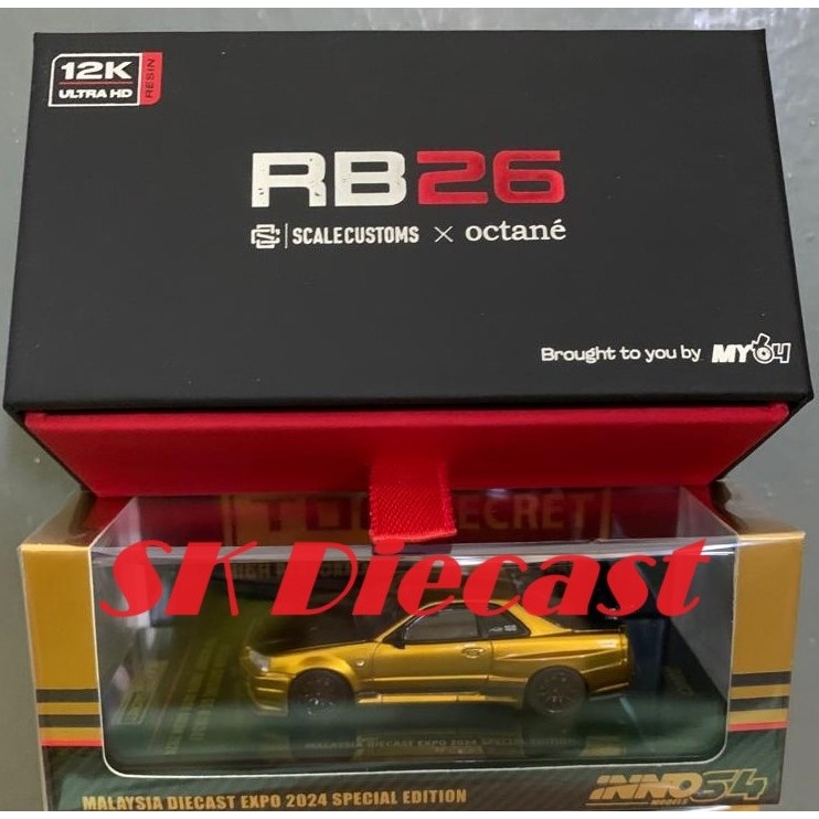 Inno64 1/64 GT-R (R34) Top Secret Tokyo Auto Saloon 2024 With Engine ...