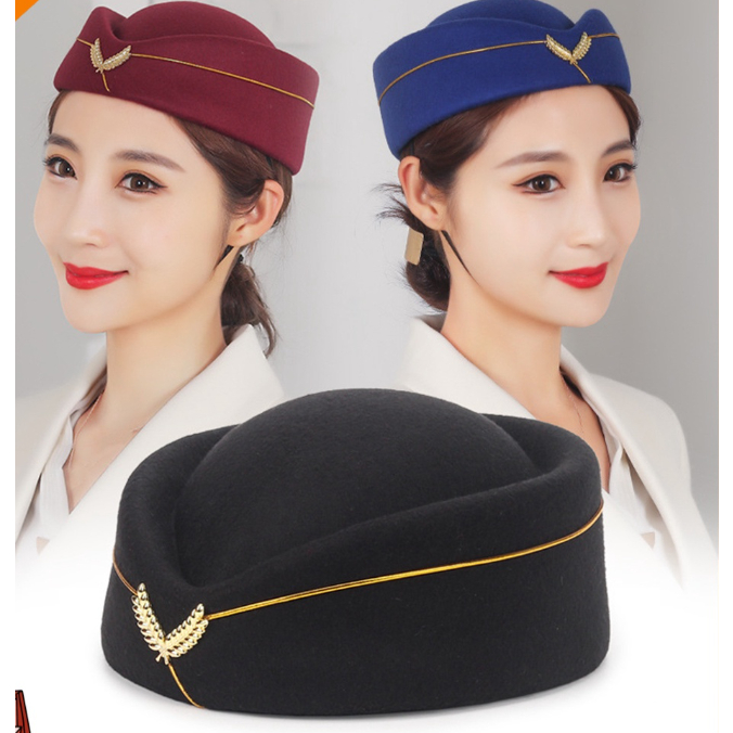 [KEDAI LOKAL ] Cabin Crew Hat Stewardess Hat Topi Pramugari Pramugara ...