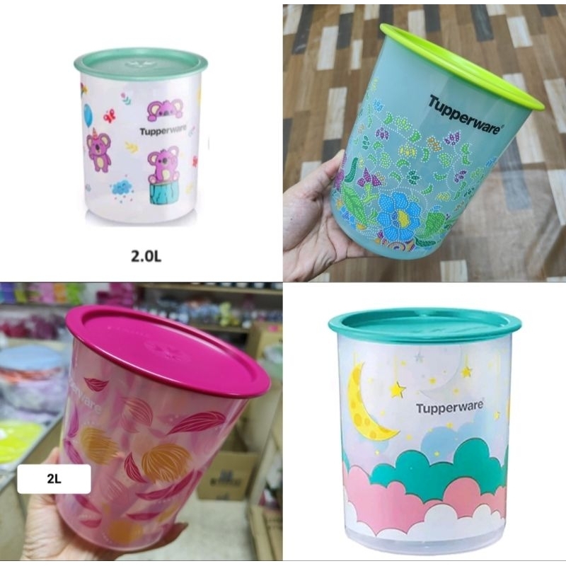Tupperware Royale Blue One Touch (2L) | Shopee Singapore