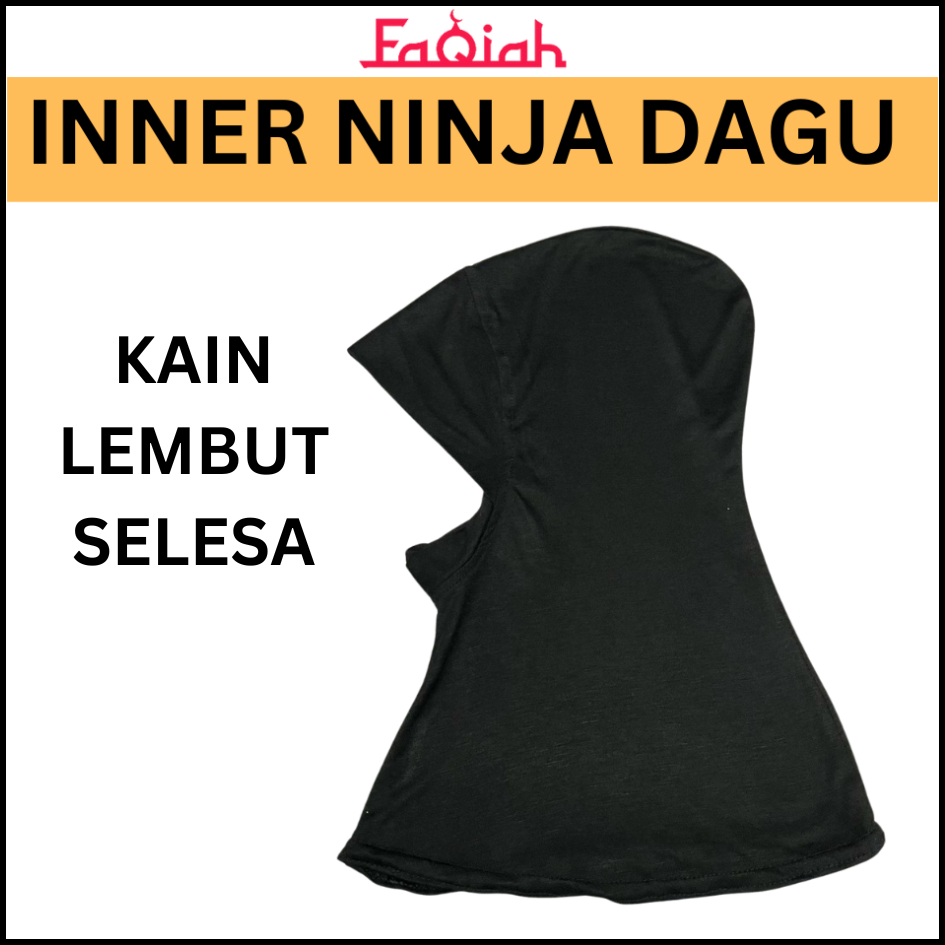 Faqiah Inner Ninja Neck Chin Anak Tudung Cotton Jesse Premium Scarf ...