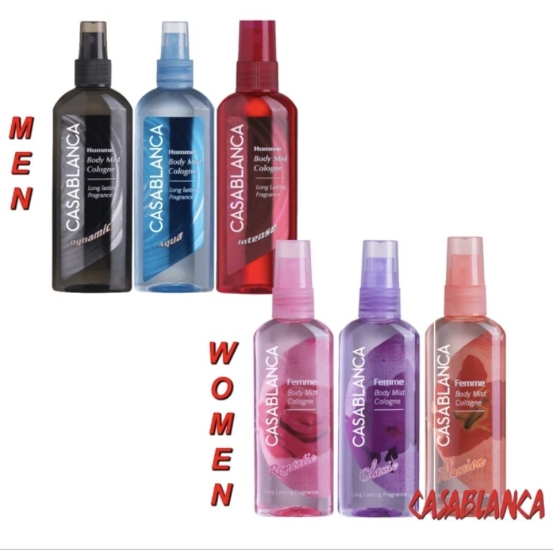 Casablanca Body Mist Cologne 100ml | Shopee Singapore