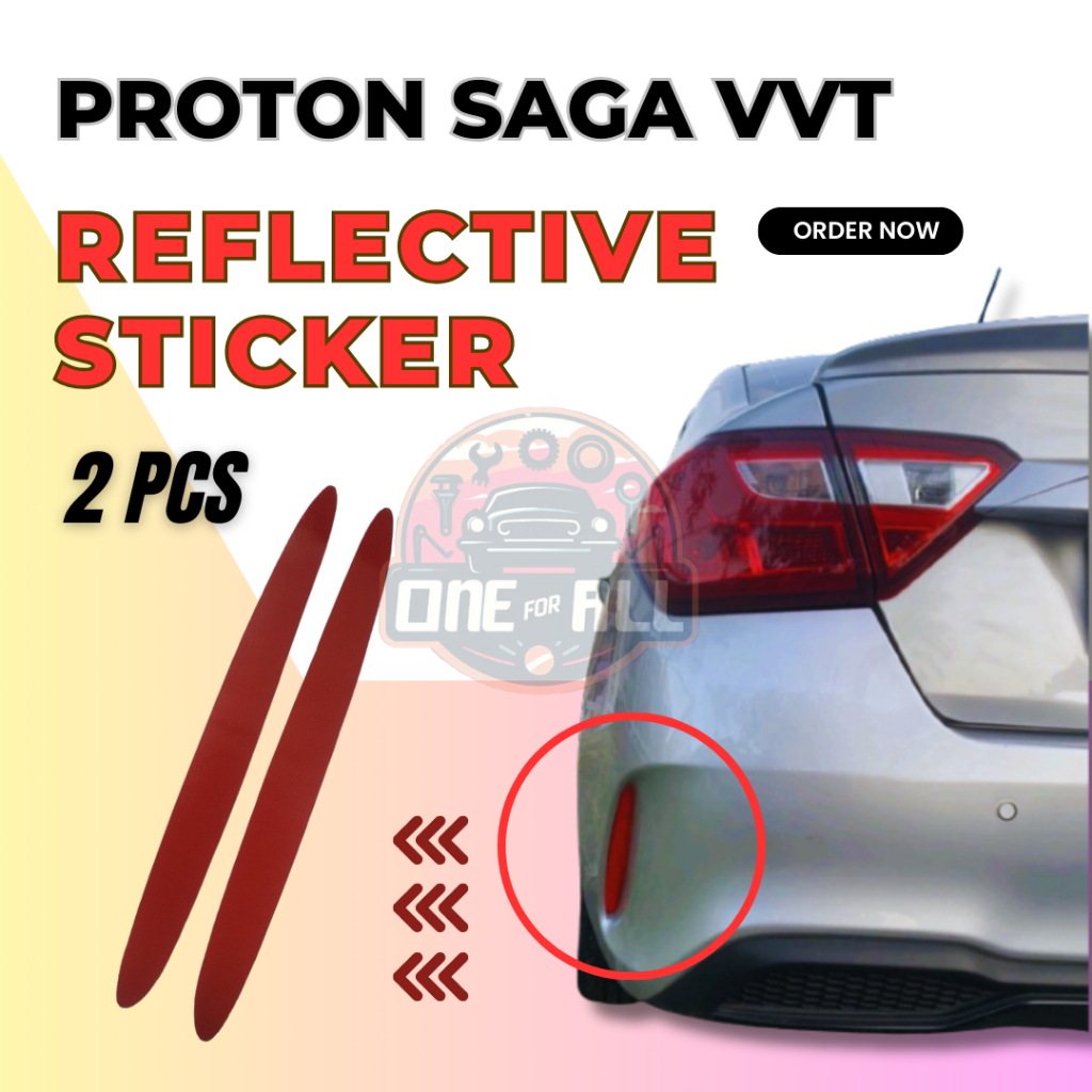 Proton Saga VVT Bumper Reflective Sticker 2019-2024 (color option ...