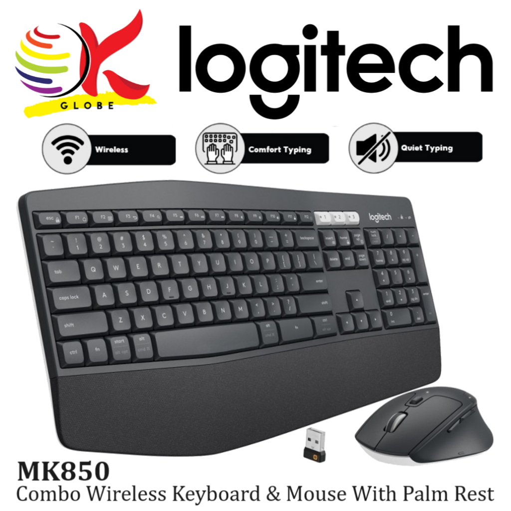 LOGITECH MK850 PERFORMANCE COMBO SET KEYBOARD & MOUSE WITH COMFORT ...