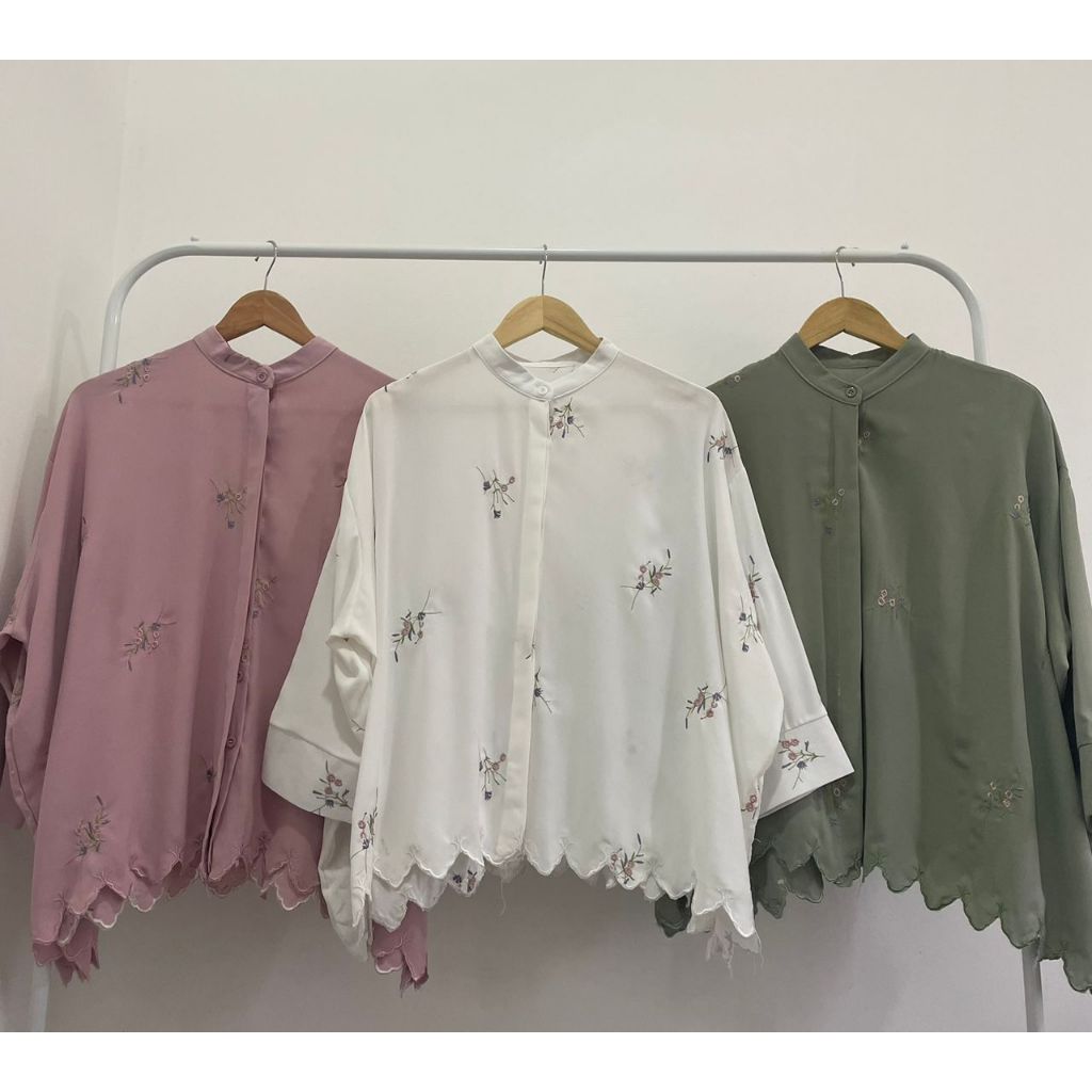 Nadaa Boxy Sulam Blouse Boxy blouse/Baggy blouse/Boxy Top/Boxy Cotton ...