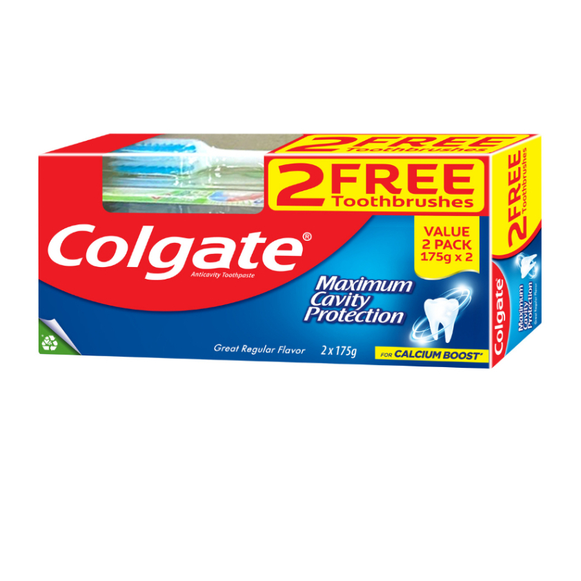 COLGATE MCP GREAT REGULAR FLAVOUR TOOTHPASTE 2X225G | Shopee Singapore