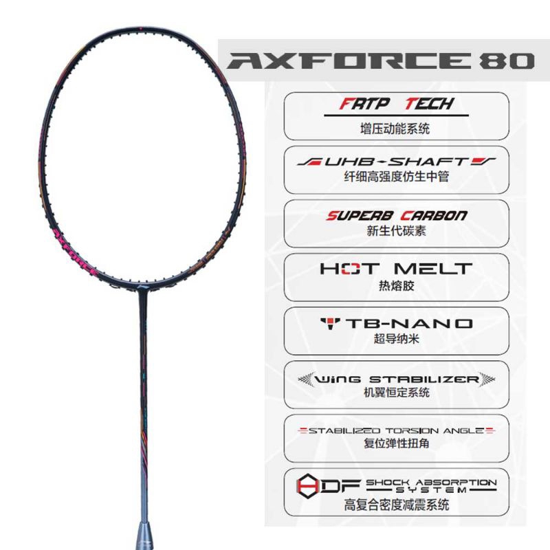 LINING AXFORCE 80 RACQUET (3U/4U/5U) | Shopee Singapore