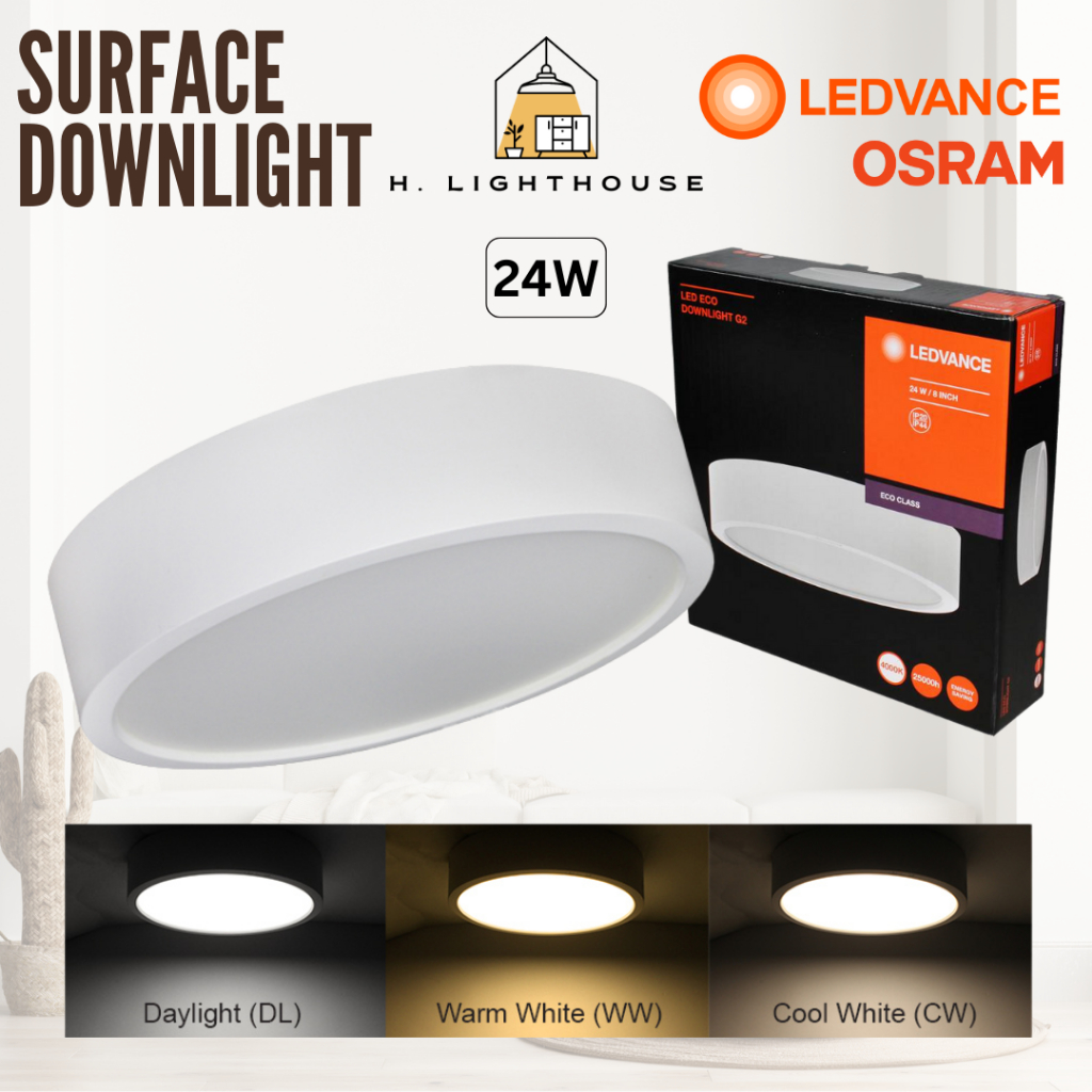OSRAM LEDVANCE LED Surface Downlight LED ECO G2 24W 8" High Quality LED ...