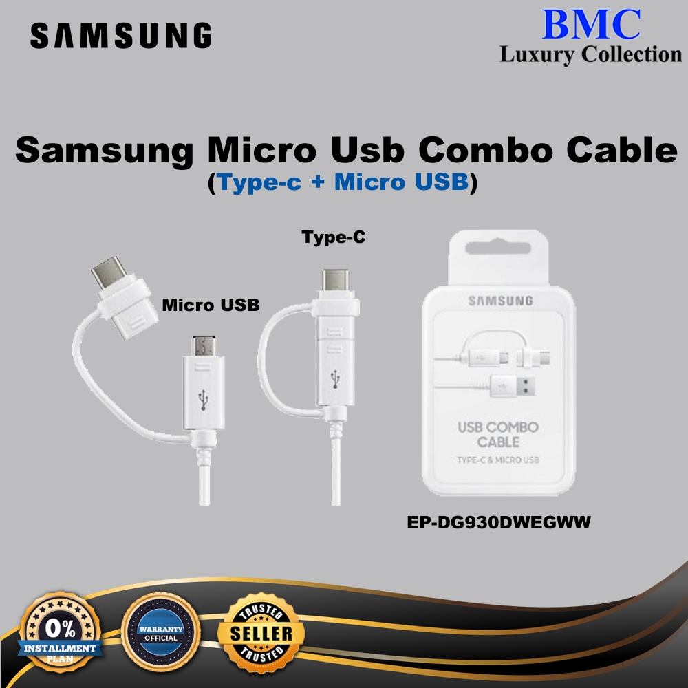 Samsung Micro USB Combo Cable ( Micro USB + TYPE-C ) | Shopee Singapore