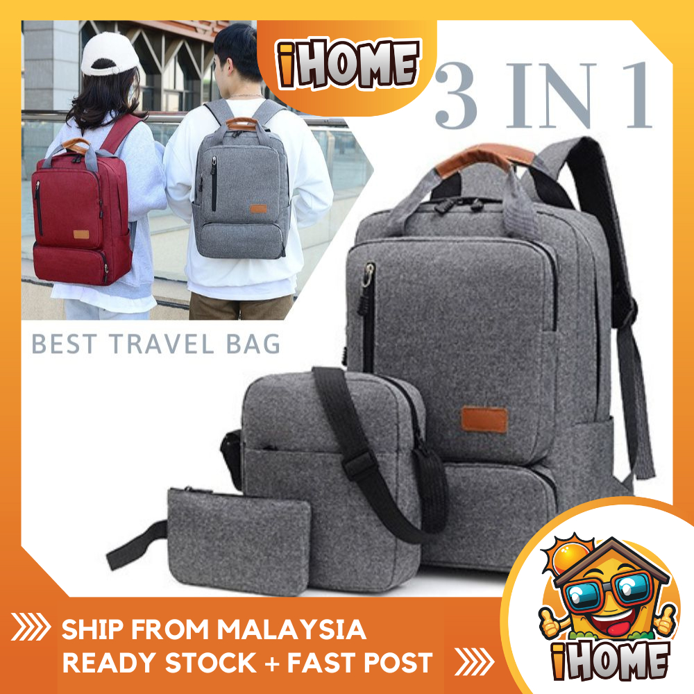 iHOME 1951 Unisex 3 IN 1 Premium 15.6 Inch Office Laptop Backpack Set ...