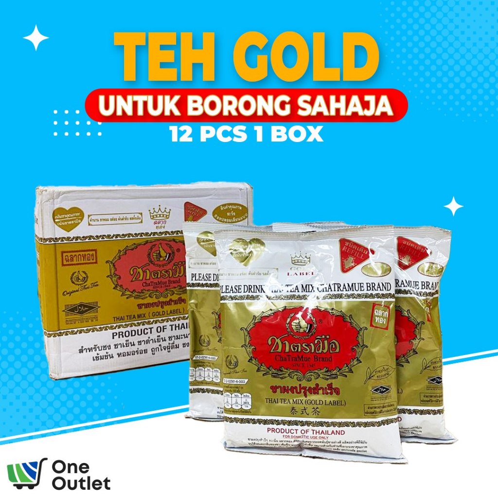 Thai Gold Tea Chatramue 400gram Gold Tea Teh Gold 1 Box (12pcs ...