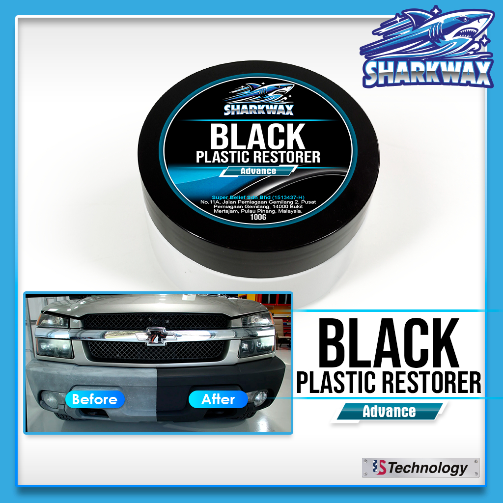 SharkWax US Technology Black Plastic Restorer 100g Magic Paint Black ...