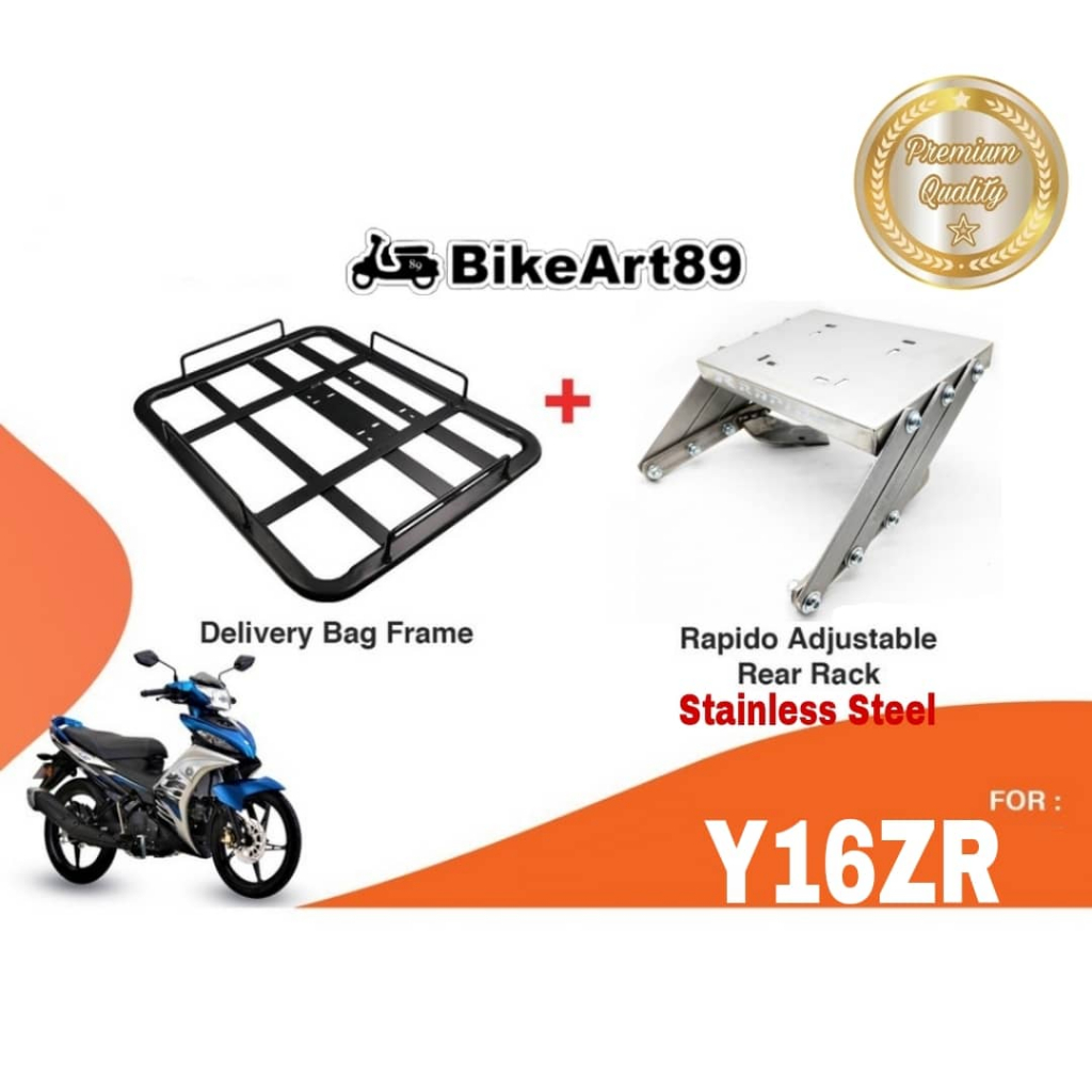 Stainless Steel 304 Monorack Yamaha Y16ZR RAPIDO Food Grabfood Heavy ...