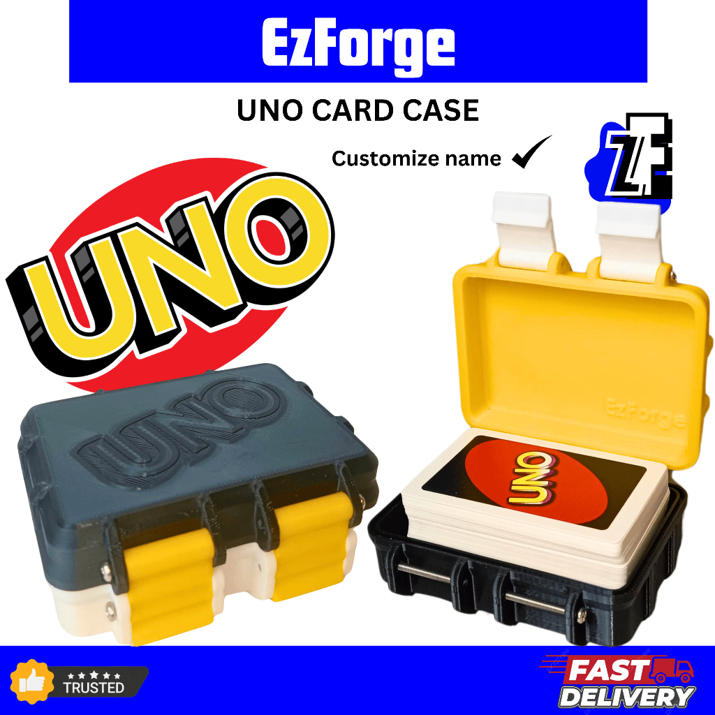 UNO Card Case Card Box Card holder Card Keeper Customize name Ezforge ...