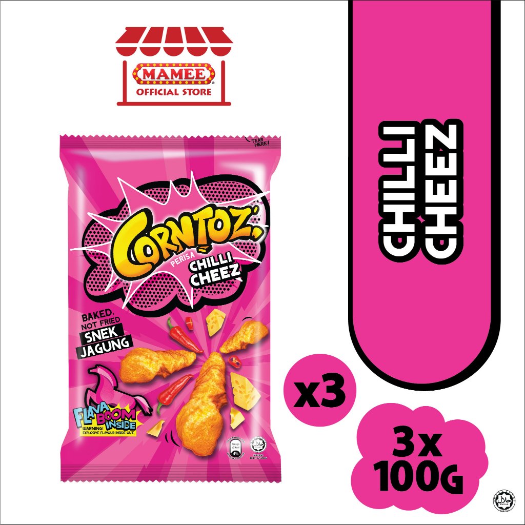 Corntoz - Chilli Cheez (100g x 3 Packs) | Shopee Singapore