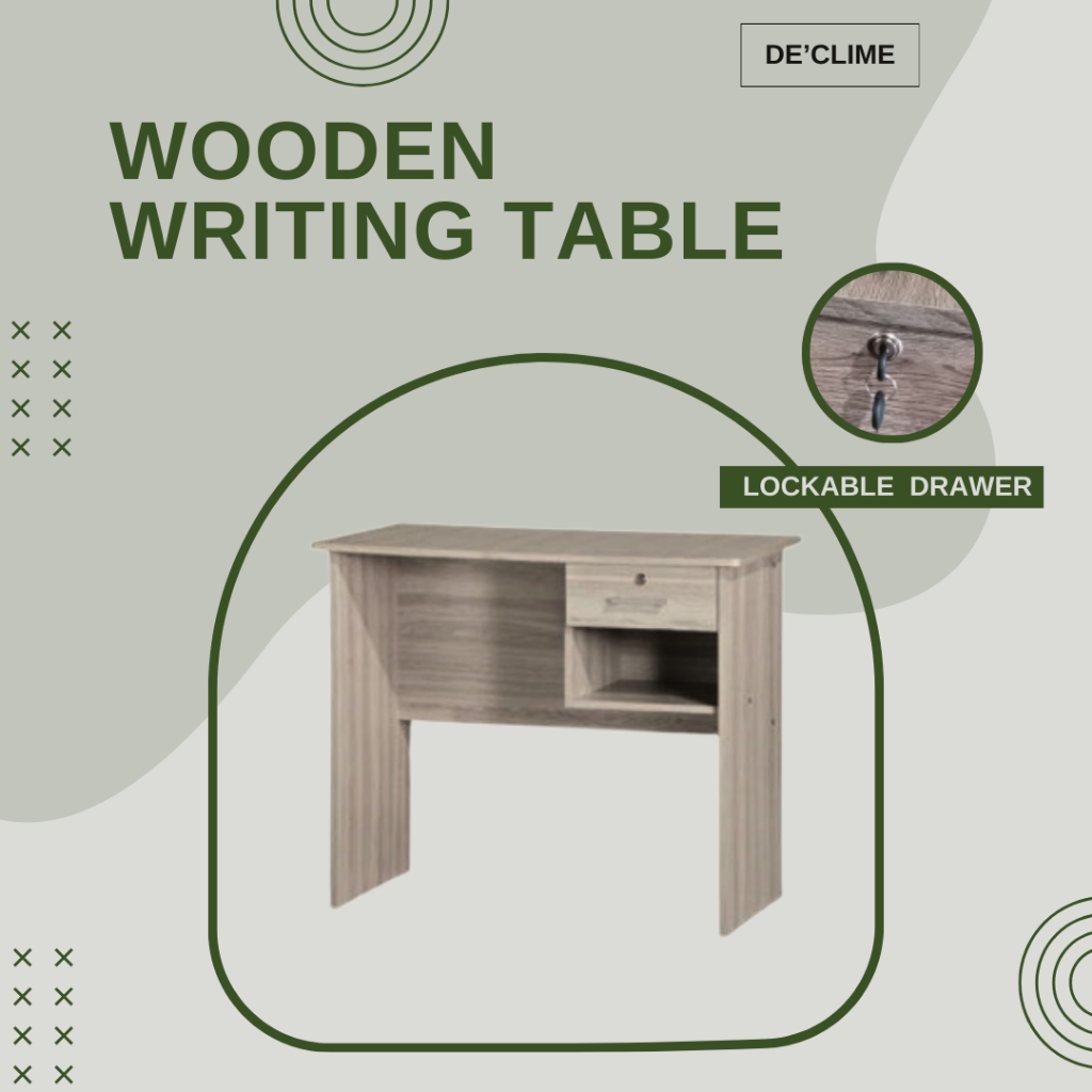 [De'Clime] OFFICE TABLE/WRITING TABLE/STUDY DESK/STUDY TABLE | Shopee ...
