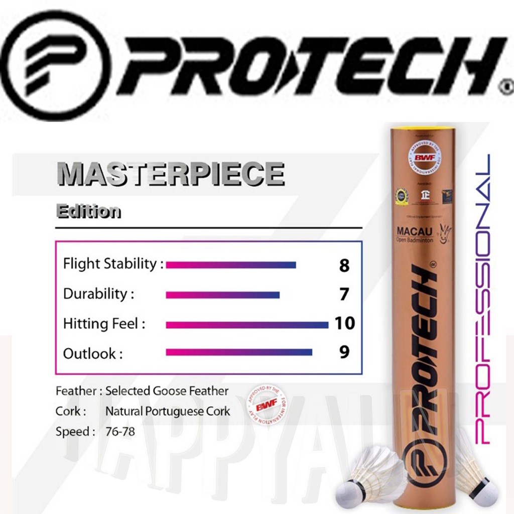 Protech Masterpiece Badminton Shuttlecocks | Shopee Singapore