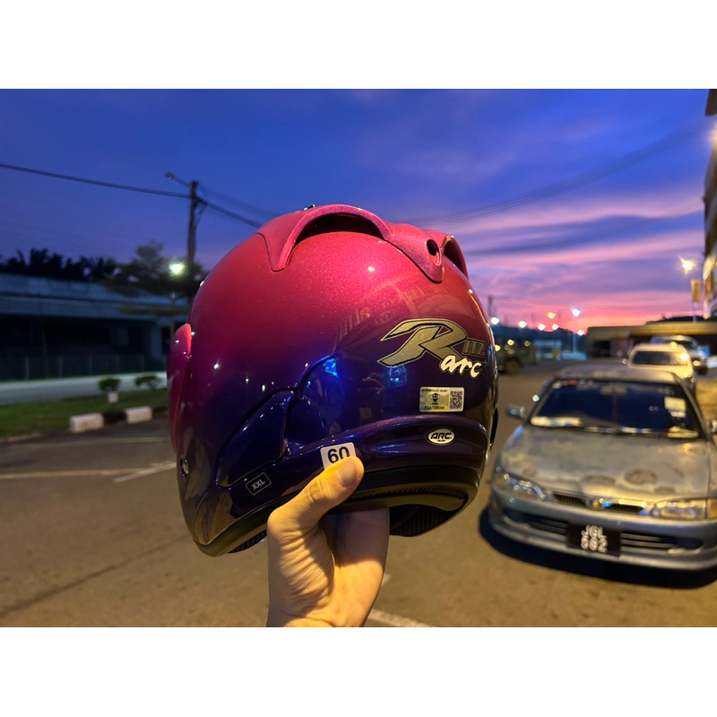 HELMET ARC RITZ TWO TONE NOVA PINK PURPLE 2 tone special colour edition ...