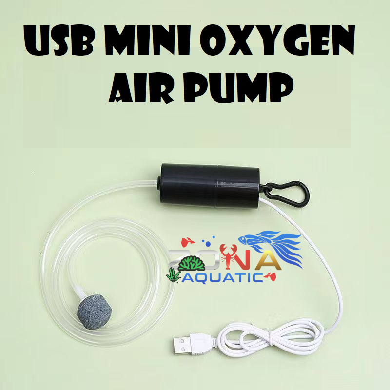 | PORTABLE MINI USB OXYGEN AIR PUMP | FOR AQUARIUM FISH TANK | FISH ...